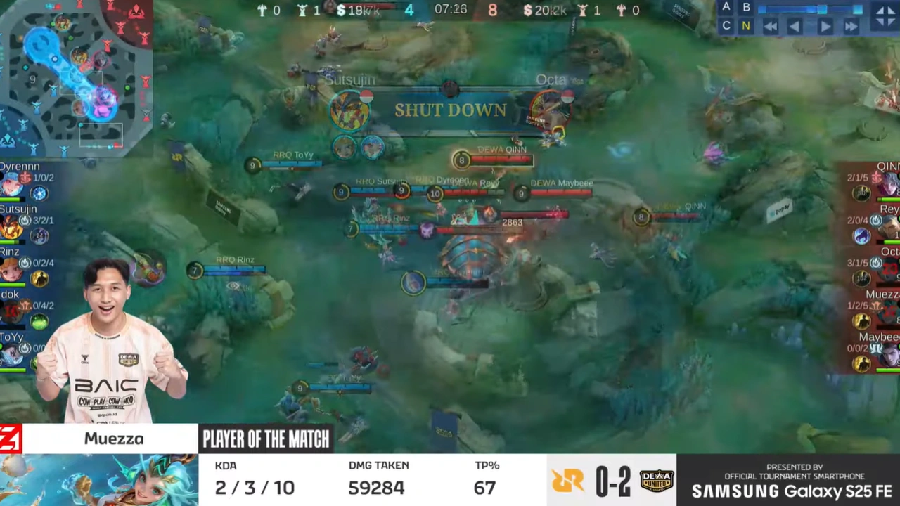 (Hasil MPL ID S16) Dewa United Esports vs RRQ Hoshi 2-0