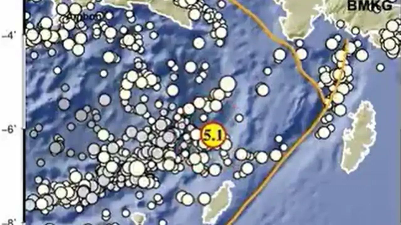 Gempa Hari Ini M 4,8 Guncang Laut Banda Maluku