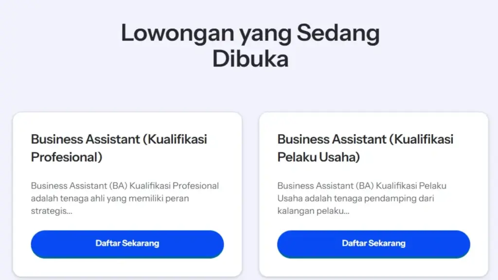 Panduan Daftar Loker Asisten Bisnis Kemenkop 2025 di lptui.co.id