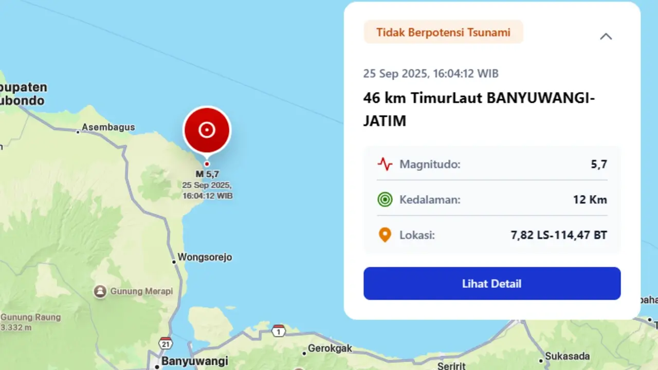 Penyebab Gempa Banyuwangi Hari Ini Akibat Sesar Aktif