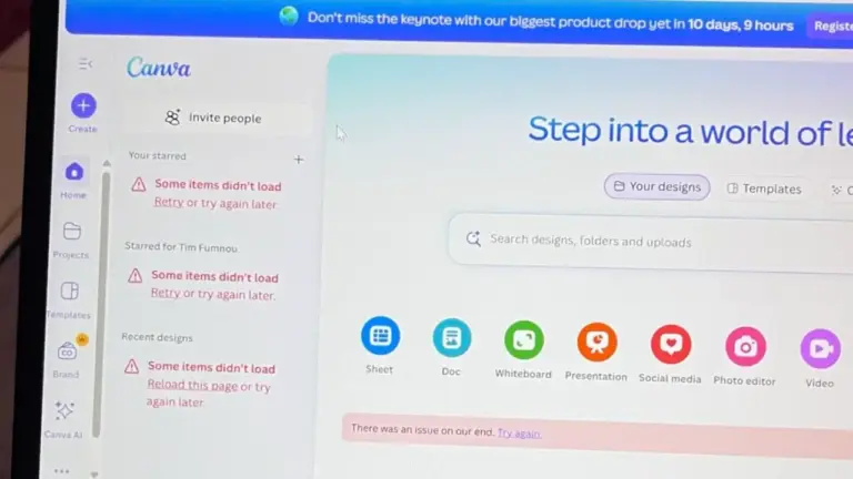 Canva Down Hari Ini, Terjadi di Seluruh Belahan Dunia