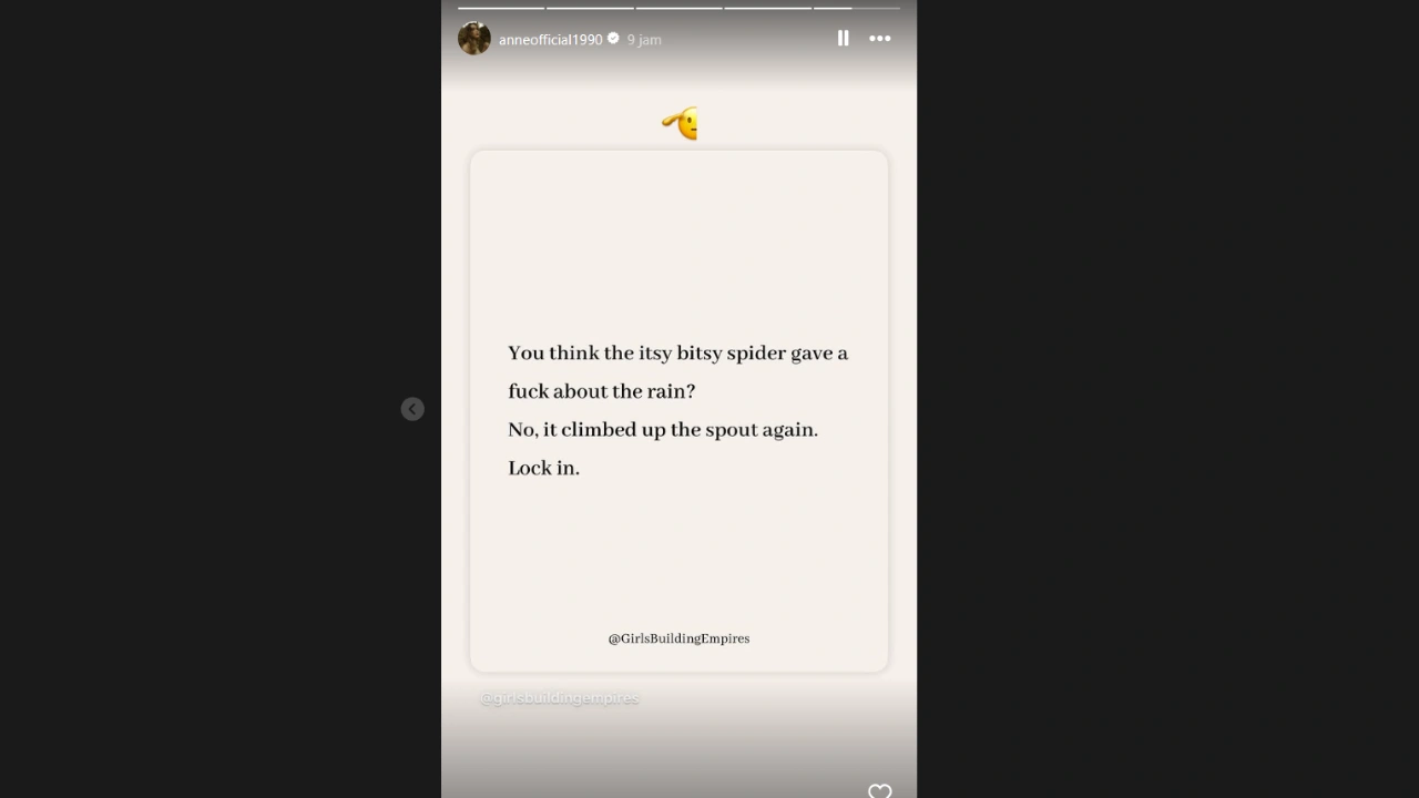 Unggahan di Instastory Putri Anne Curi Perhatian saat Amanda Manopo Menikah